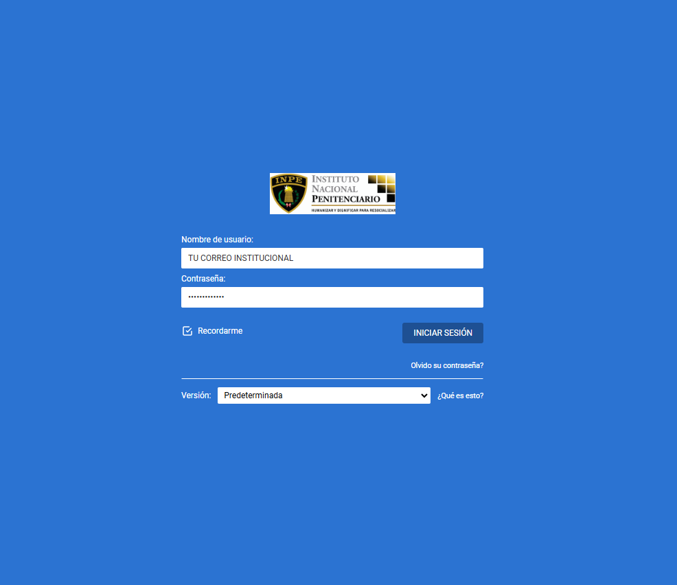 Zimbra inpe y cambio de contraseña